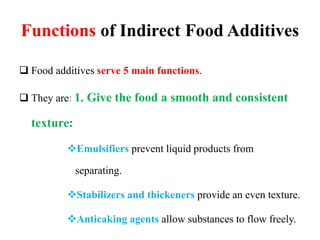 Types of food additives | PPTX