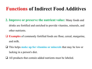 Types of food additives | PPTX