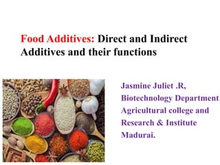 Types of food additives | PPTX