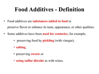 Types of food additives | PPTX