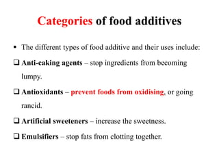 Types of food additives | PPT