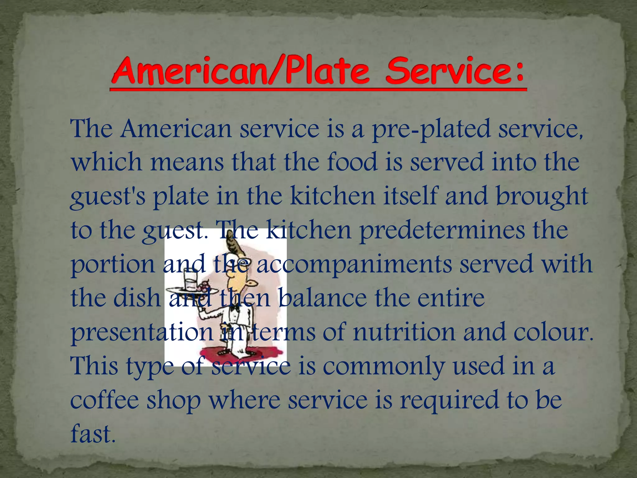 Types of food and beverage services | PPTX