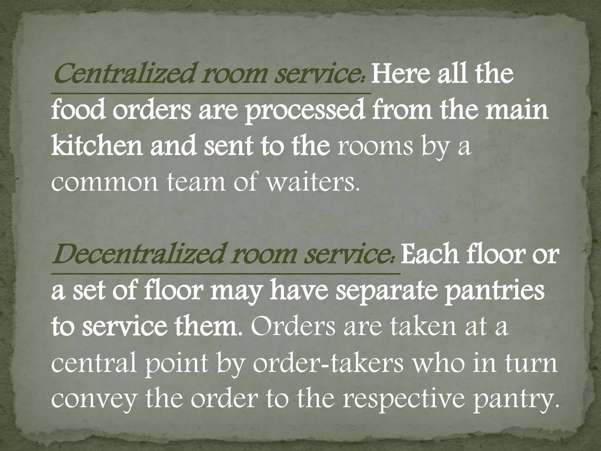 Types of food and beverage services | PPTX