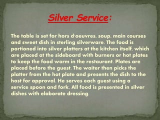 Types of food and beverage services | PPTX