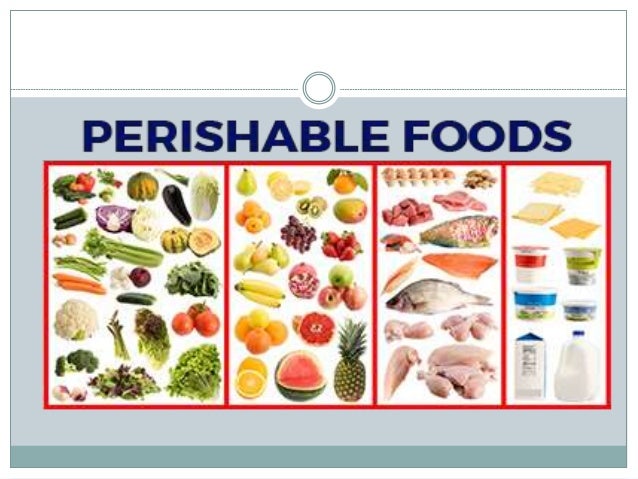 Types of food based on its perishability - DR KG/KCET