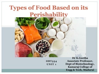 Types of food based on its perishability | PDF