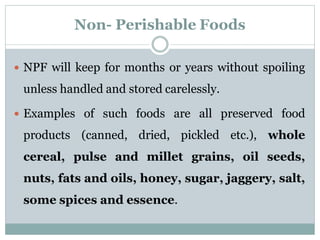 Types of food based on its perishability | PDF