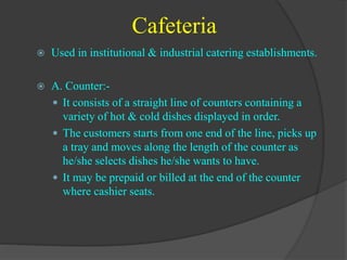 Types of food & beverage service | PPTX