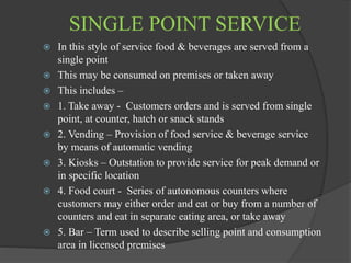 Types of food & beverage service | PPTX