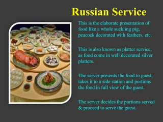 Types of food & beverage service | PPTX