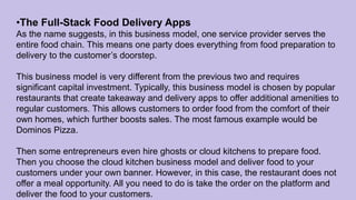 Food Delivery Platforms Business Models Explained | PPTX | Food ...