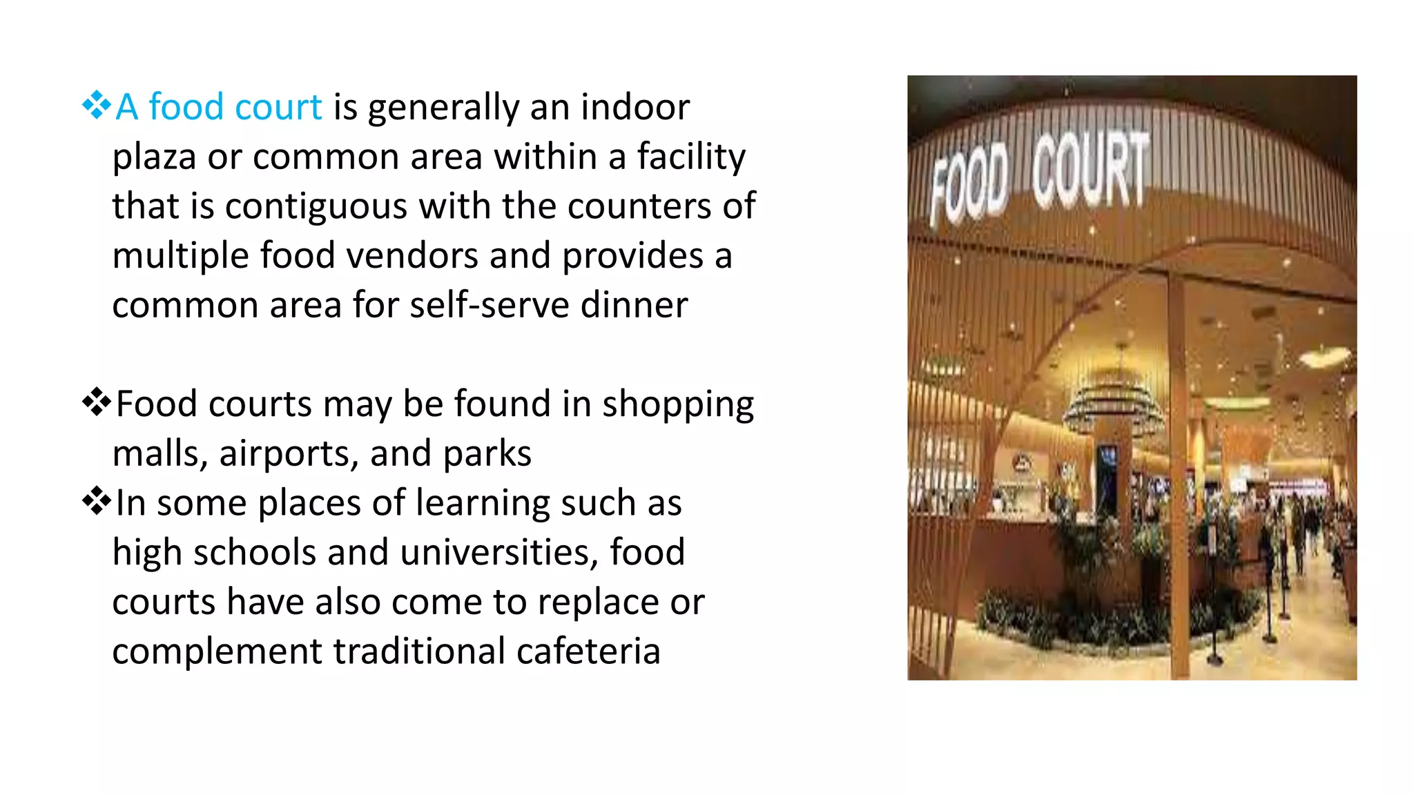 Types of food service establishments | PPTX