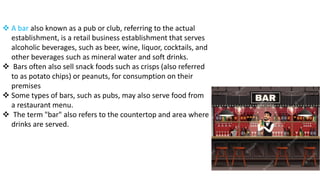 Types of food service establishments | PPTX