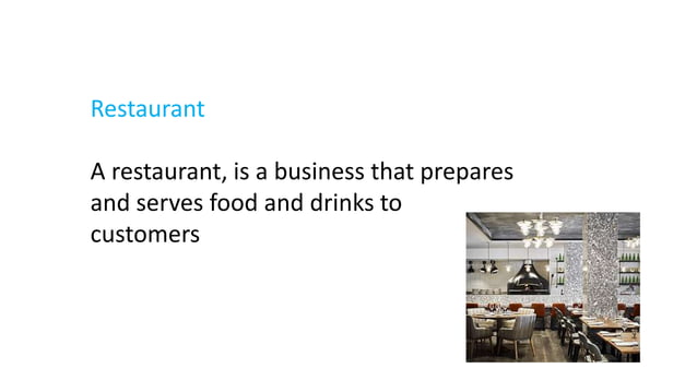 Types of food service establishments | PPTX