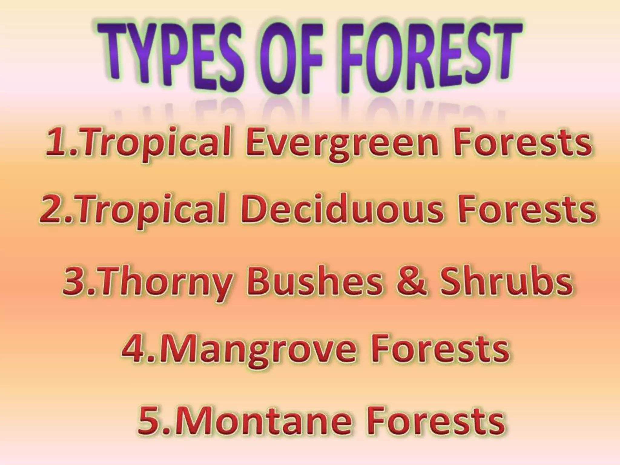 Types of forest in India | PPTX