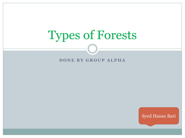 Types of Forests in Pakistan | PPTX | Geography | Science