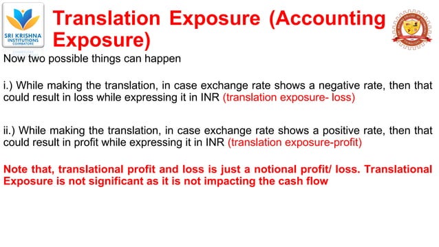 Types of foreign exchange exposure and calculation of exposure | PPT