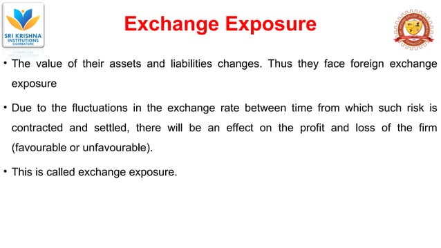 Types of foreign exchange exposure and calculation of exposure | PPT