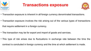 Types of foreign exchange exposure and calculation of exposure | PPT
