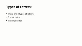 Types of Formal Letter presentation of n | PPTX