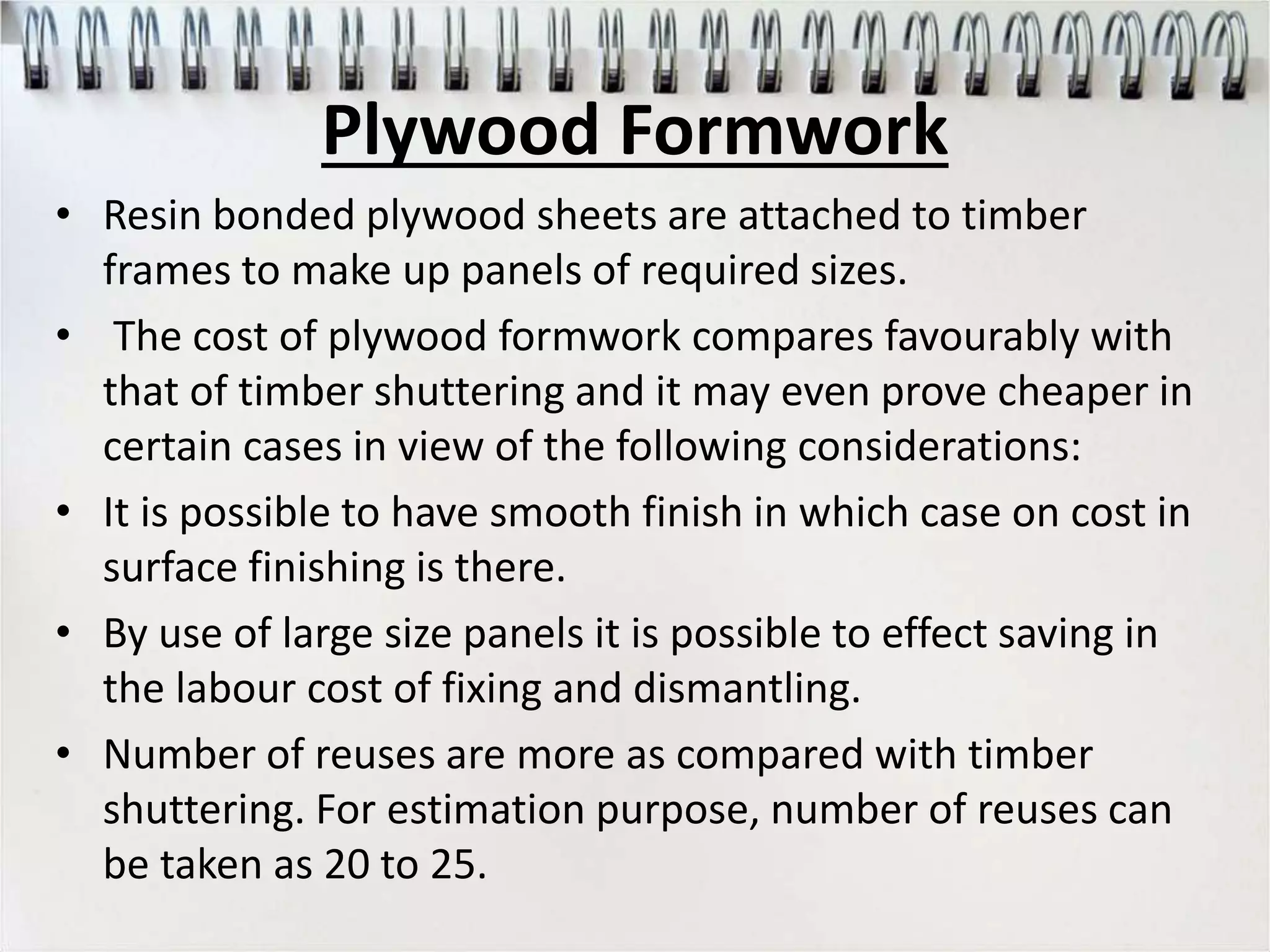 Types of formwork | PPTX