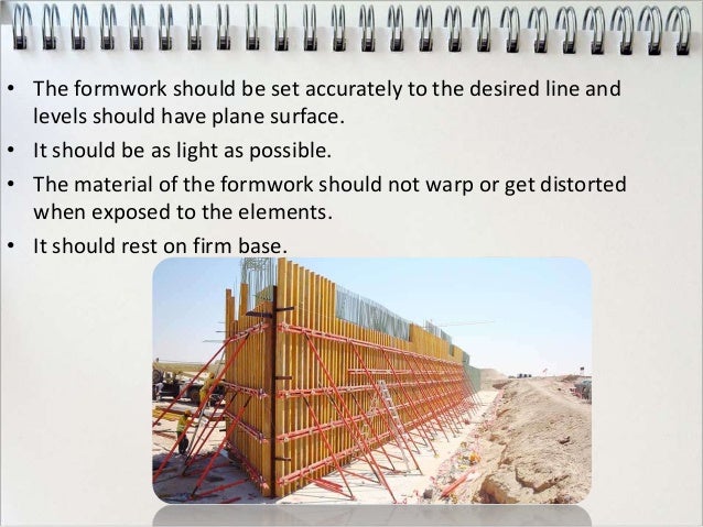 Types of formwork