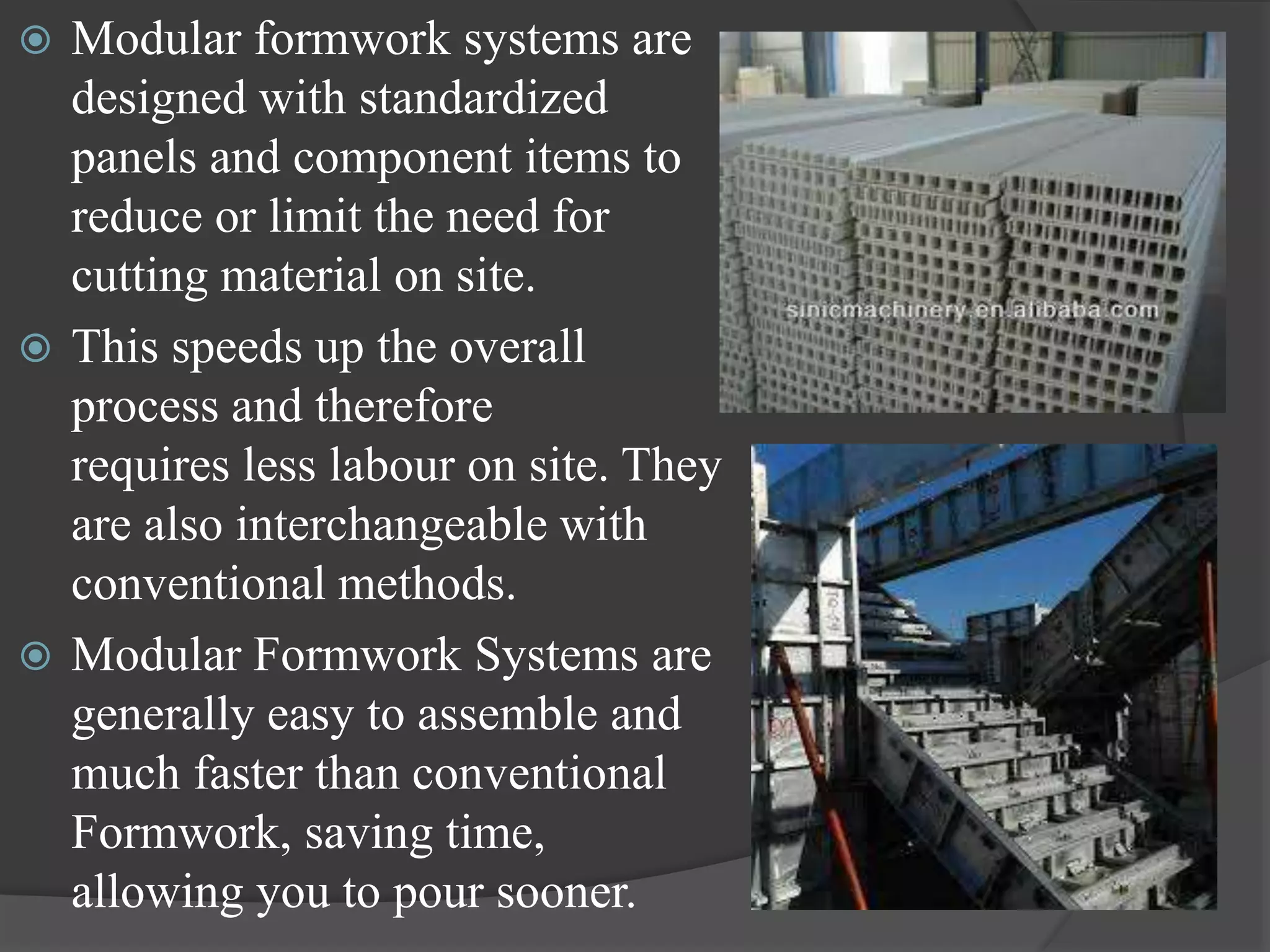 Types of modern construction formwork | PPTX