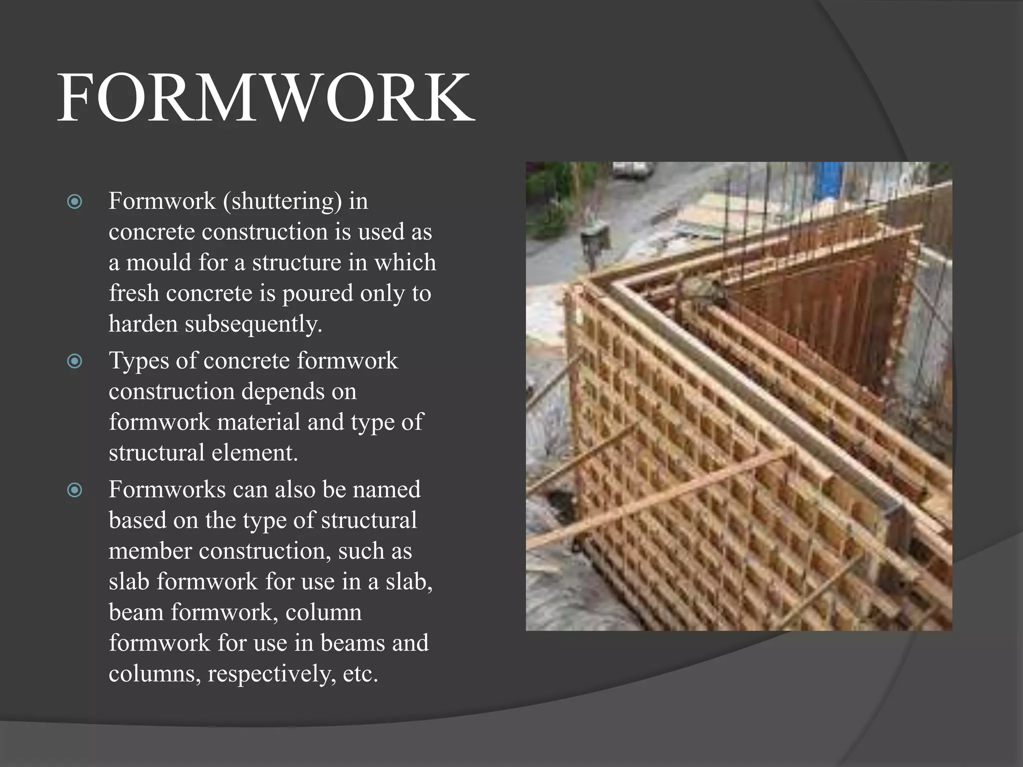 Types of modern construction formwork | PPTX