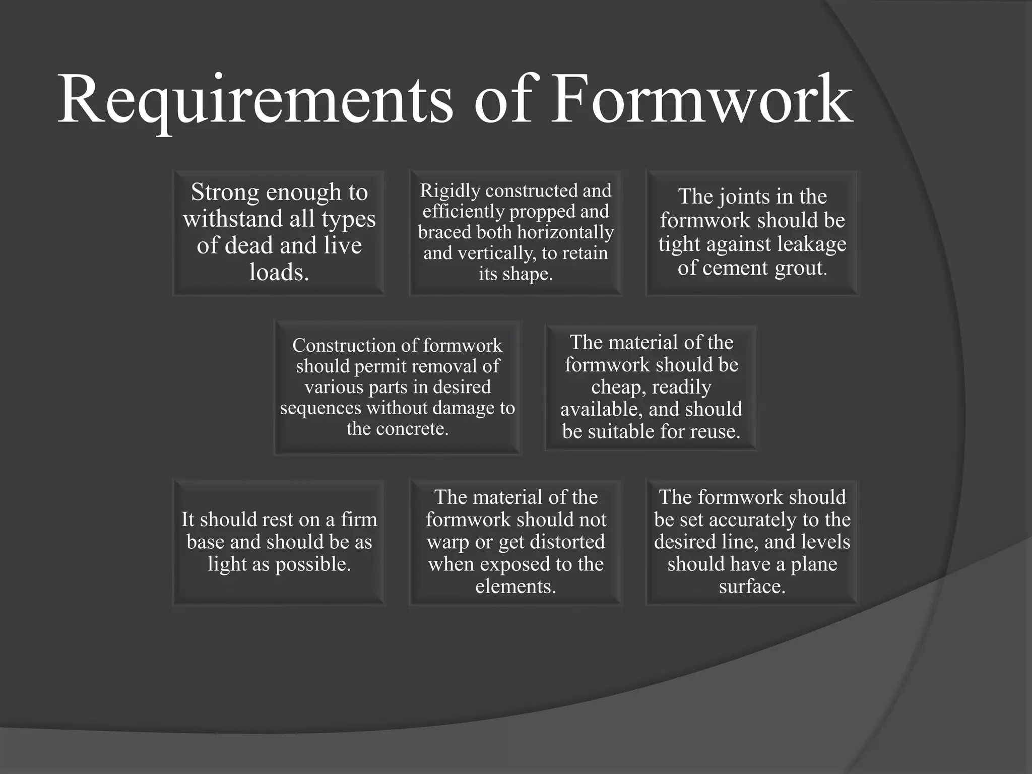 Types of modern construction formwork | PPTX