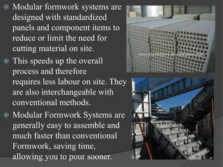 Types of modern construction formwork | PPTX