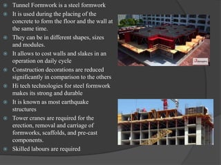 Types of modern construction formwork | PPTX