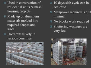 Types of modern construction formwork | PPTX