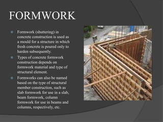 Types of modern construction formwork | PPTX