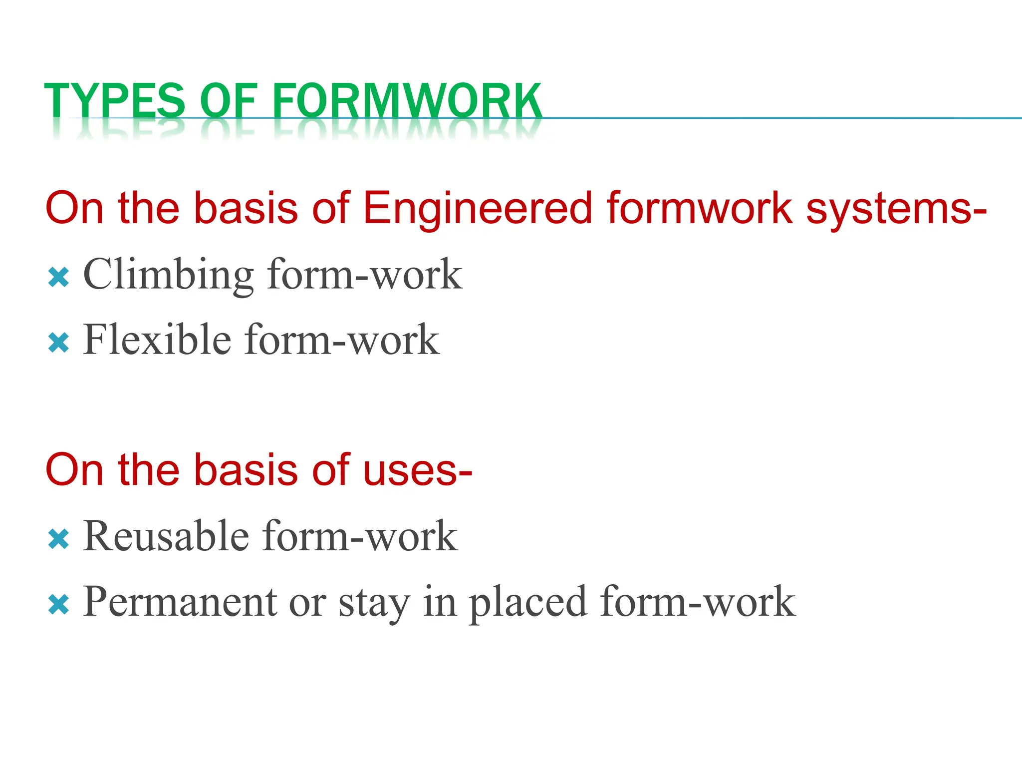Types of Formwork, Construction & Materials.pptx
