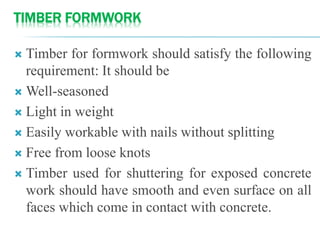 Types of Formwork, Construction & Materials.pptx