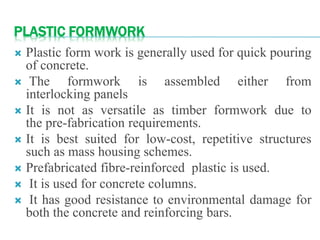 Types of Formwork, Construction & Materials.pptx