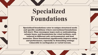 Types of Foundations in civil engineering construction | PPTX
