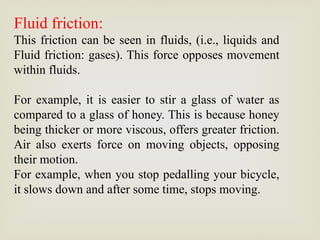 Presentation on categorizes of Frictions | PPTX