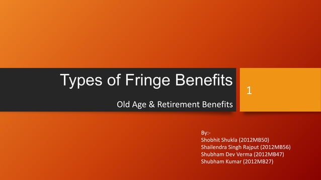 Types of fringe benefits | PPT