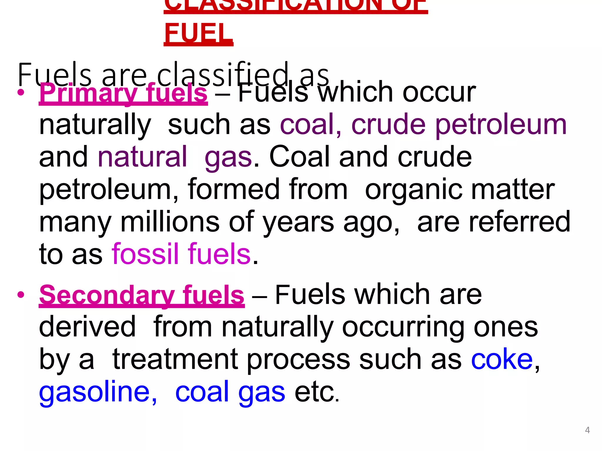 Fuels and their types | PPTX