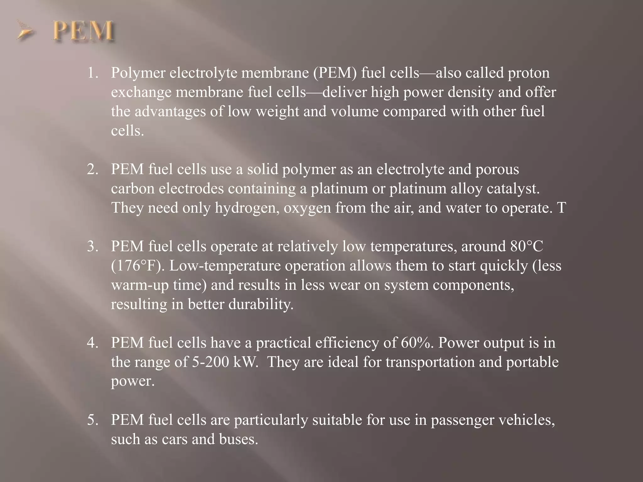 Types of fuel cells | PPTX