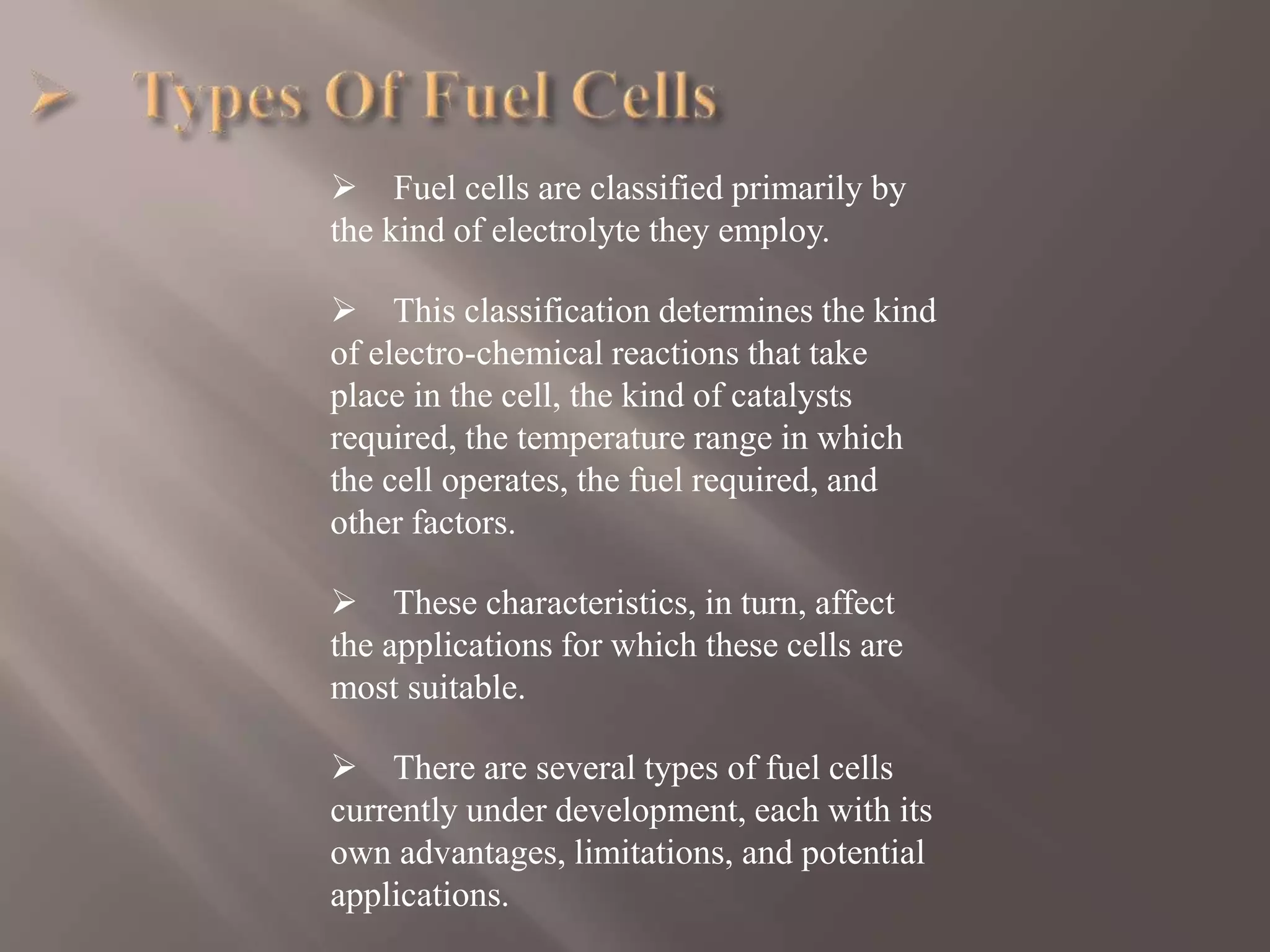 Types of fuel cells | PPTX