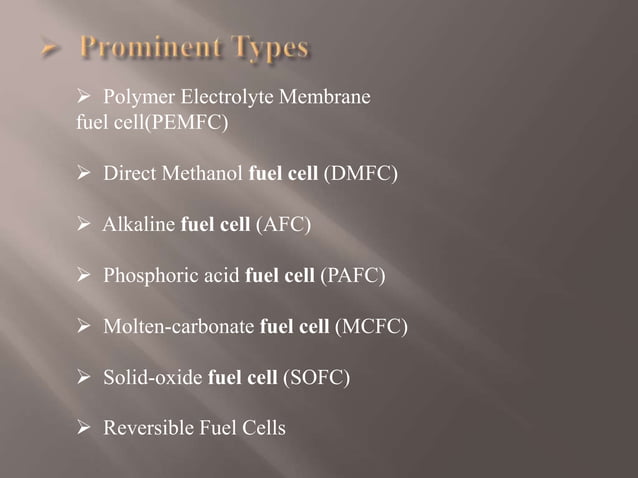 Types of fuel cells | PPTX