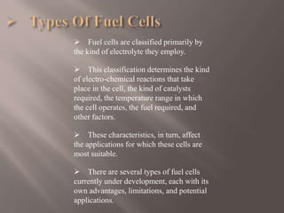 Types of fuel cells | PPTX