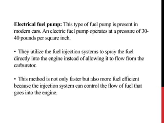 Types of fuel pumps | PPTX