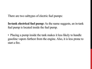 Types of fuel pumps | PPTX