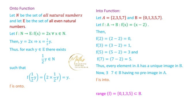 types of functions (relations and functions) | PDF