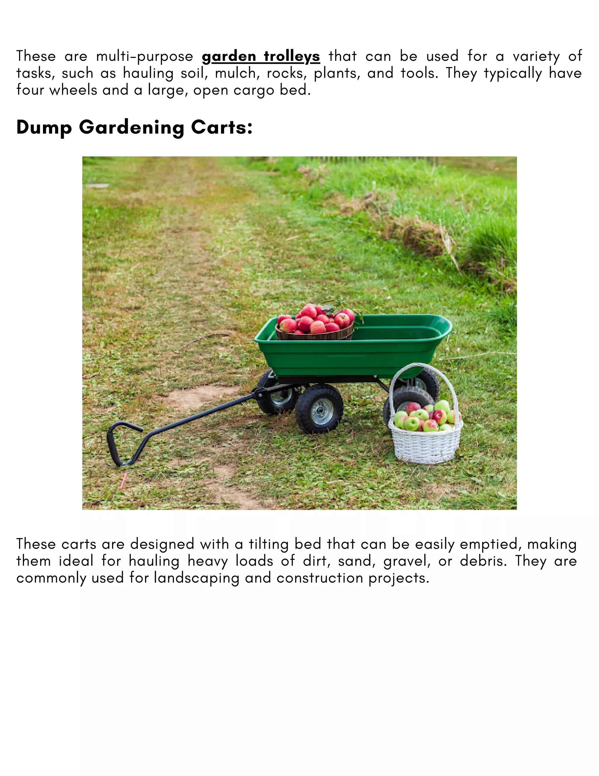 Types of Garden Carts - HR Sports | PDF