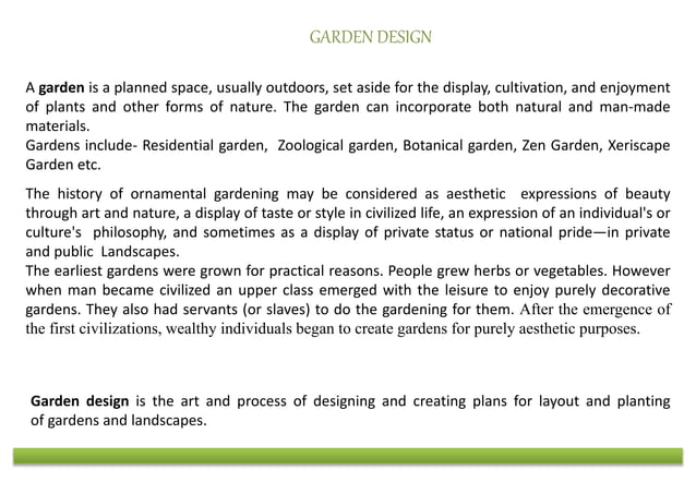 Types of gardens | PPTX