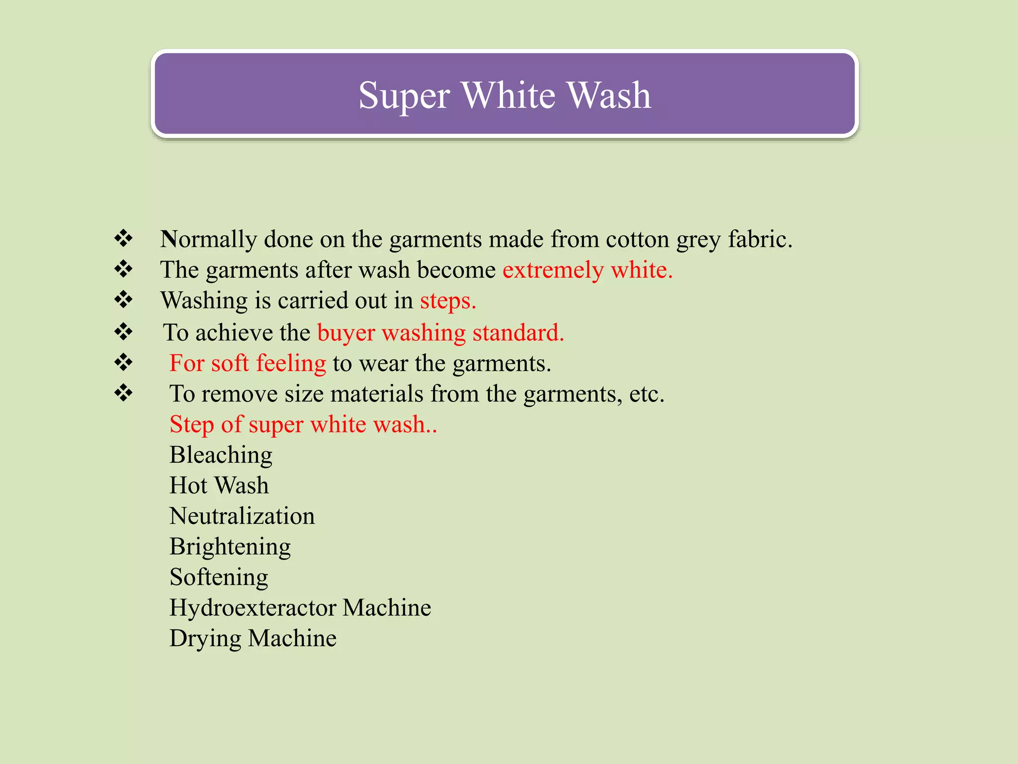 Types of garment washes | PPTX